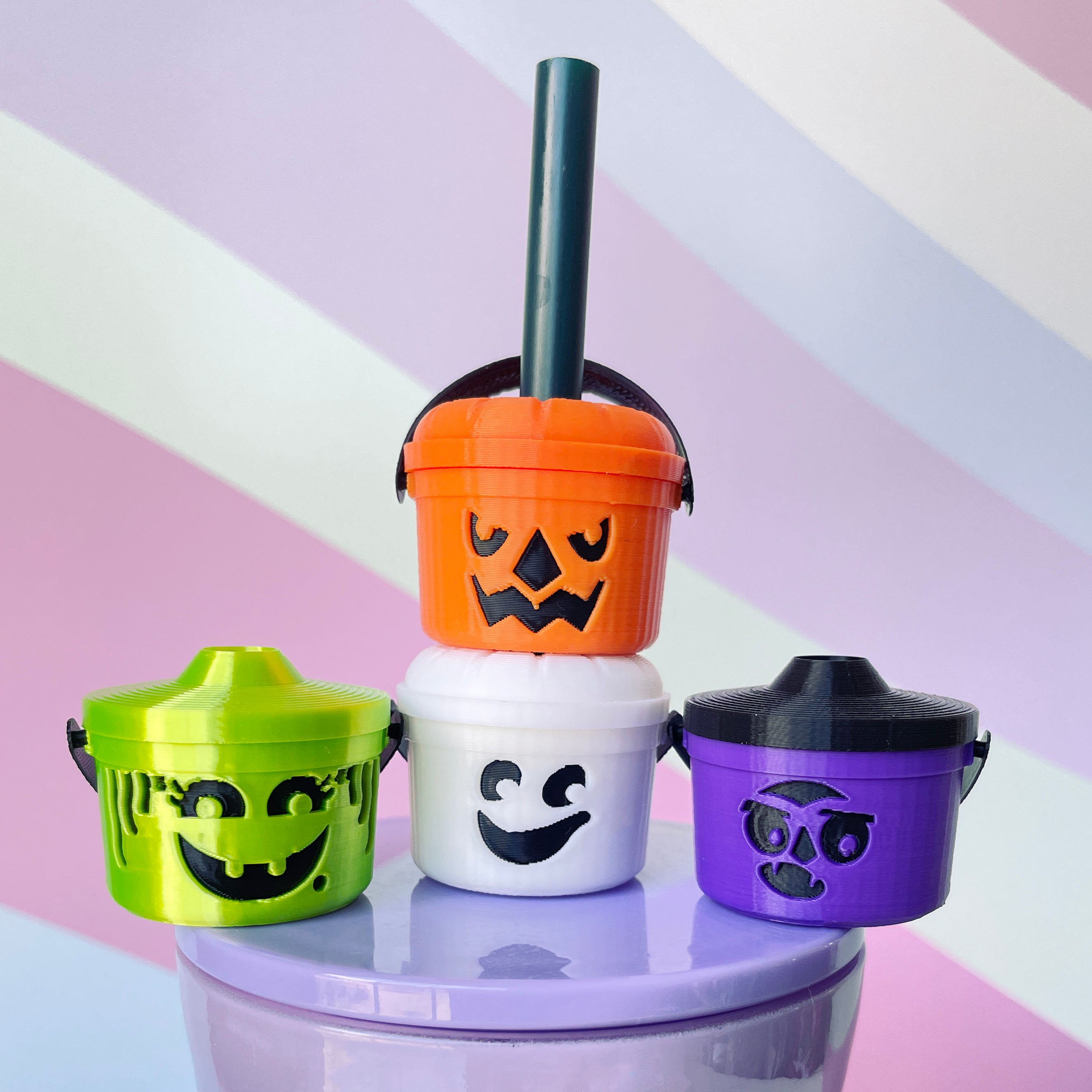 Halloween Buckets for Straw Toppers – Necessary Design